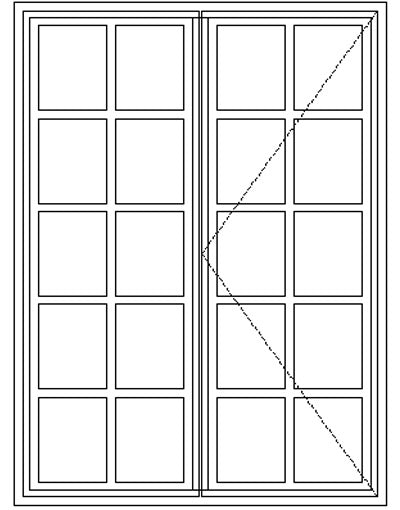 1765mm high wooden window