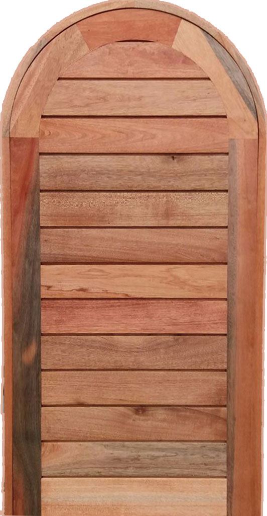 Arched Horizontal Slatted door - External Doors - Doors Direct