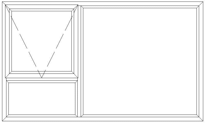 PT159 Aluminium Top Hung Window Left Hand