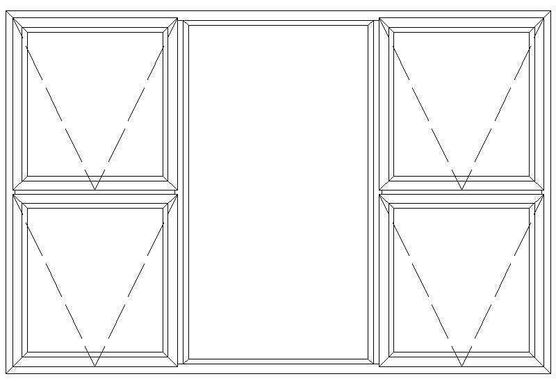 P4TT1812 Aluminium Top Hung Window