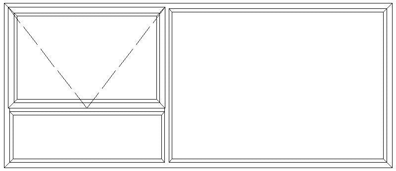 PT219 Aluminium Top Hung Window Left Hand