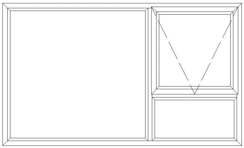 PT159 Aluminium Top Hung Window Right Hand