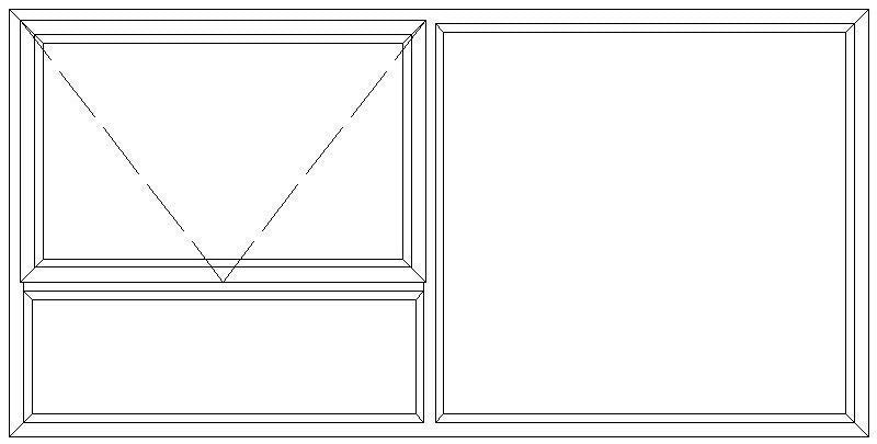 PT189 Aluminium Top Hung Window Left Hand