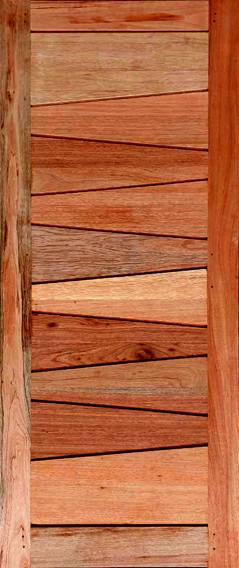 Slanted 42mm Slatted door | Exterior Doors | Exterior Meranti Doors