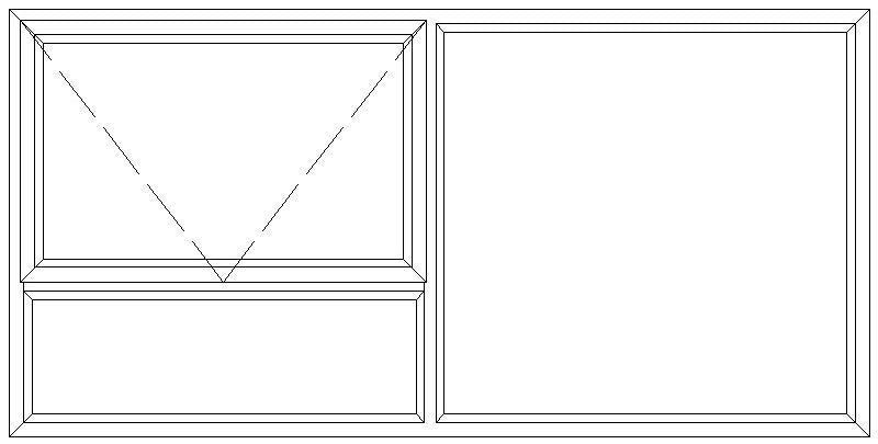 Kayo PT189 Aluminium Top Hung Window Left Hand
