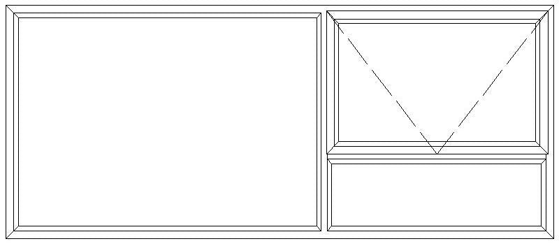 Kayo PT219 Aluminium Top Hung Window Right Hand