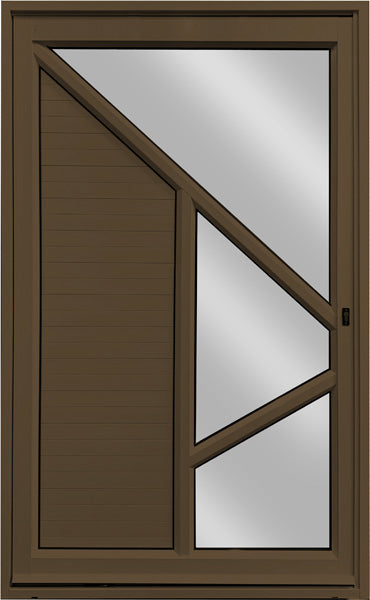 Kenzo Diagonal White Translucent Glass Pivot Door – Doors Direct