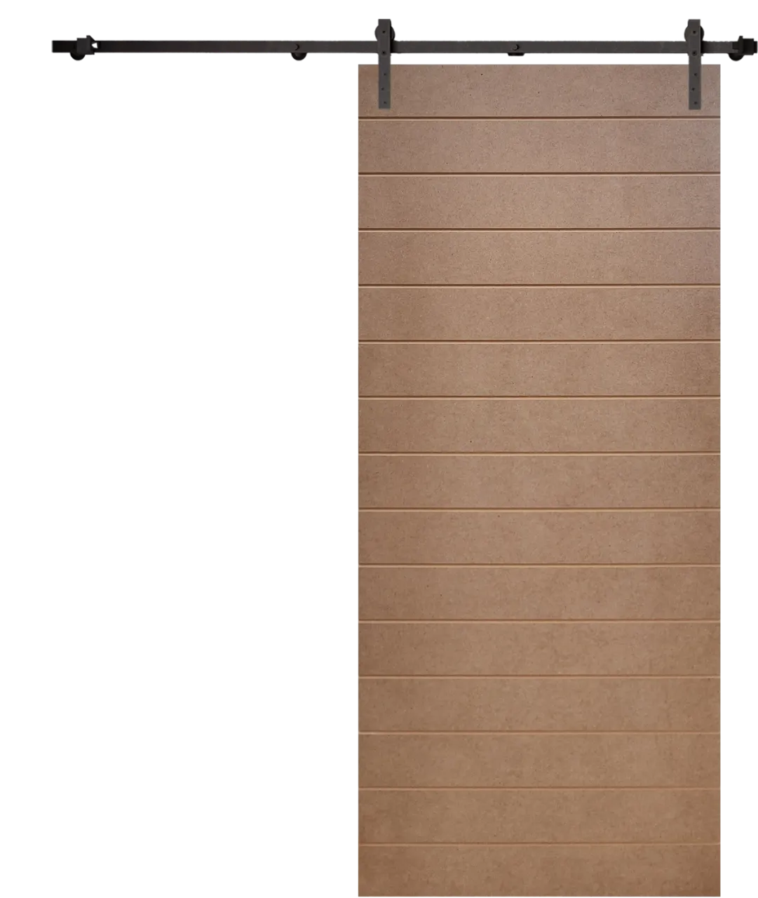 Light Duty MDF Barn Door with 14 Horizontal Grooves | 900mm x 2040mm